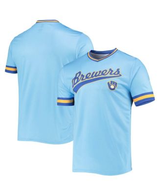 Men's Stitches Powder Blue, Royal Milwaukee Brewers Cooperstown ...