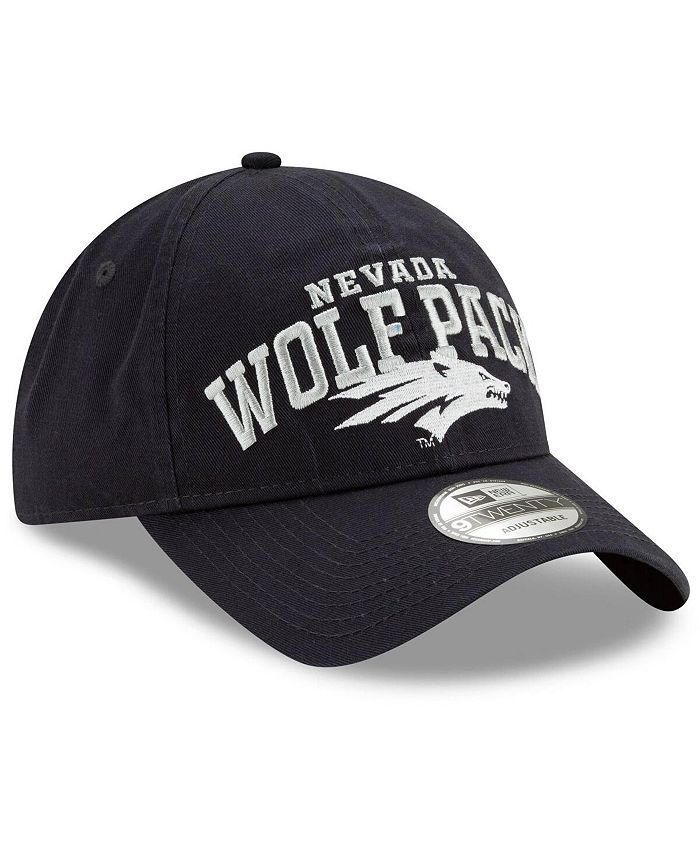 New Era Men's Navy Nevada Wolf Pack Arch Over Logo 9TWENTY Adjustable ...