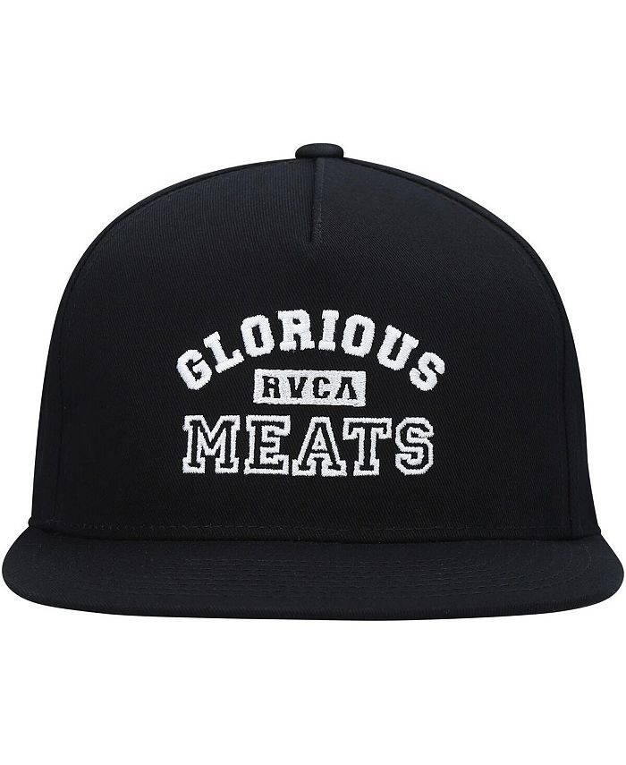 RVCA Men's x Matty Matheson Black Glorious Meats Snapback Hat - Macy's