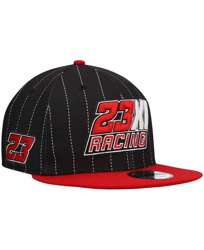 New Era Men's Black, Red 23XI Racing Pinstripes 9FIFTY Snapback Hat ...