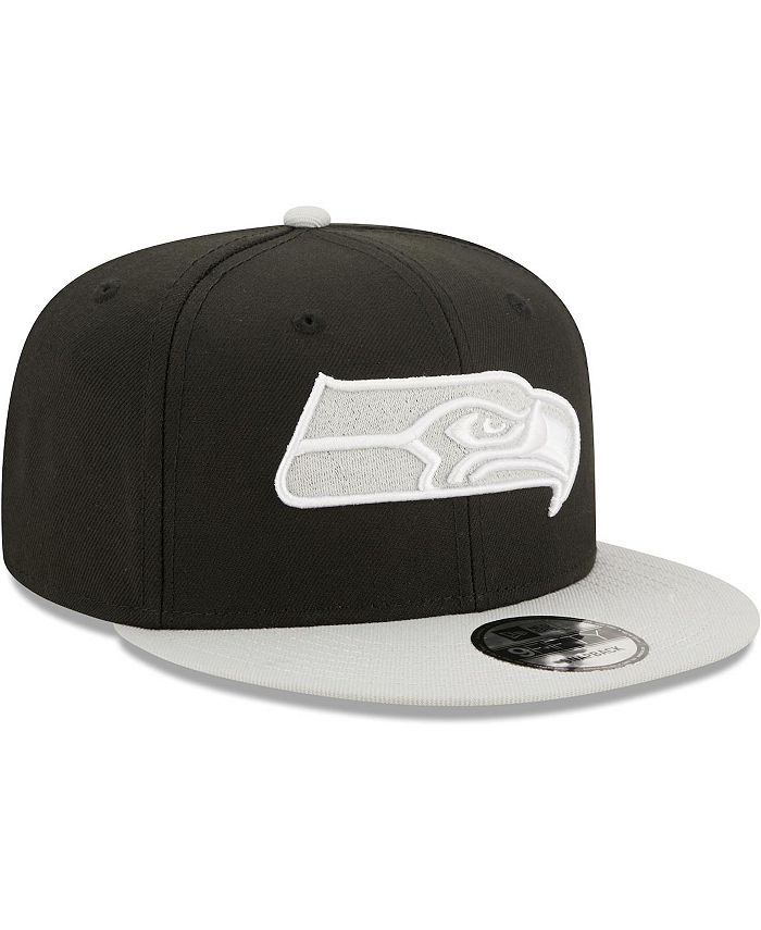 New Era Men's Black, Gray Seattle Seahawks Two-Tone Color Pack 9Fifty ...