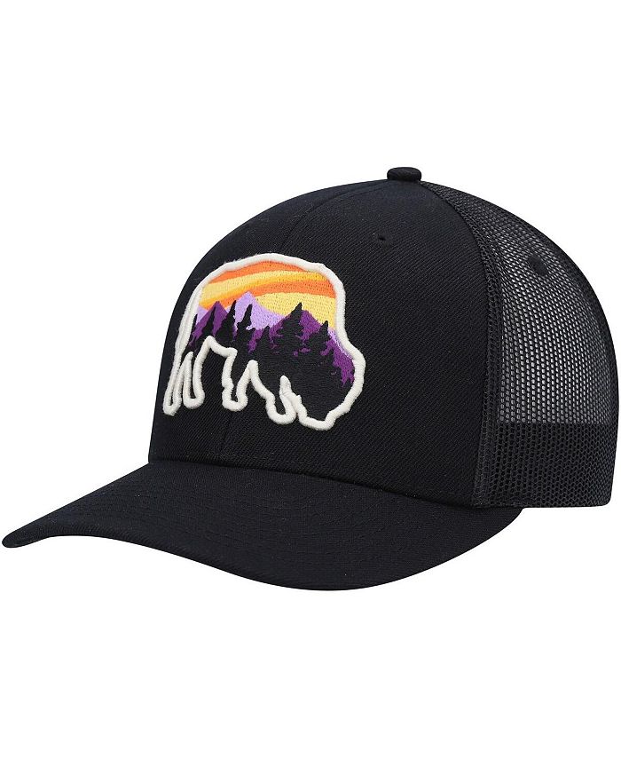 Local Crowns Men's Black Buffalo Animal Collection Forest Views Trucker ...