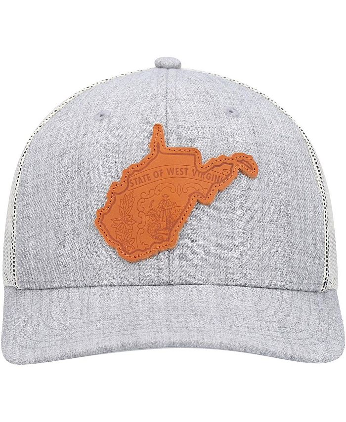 Local Crowns Men's Heather Gray West Virginia Leather State Patch ...