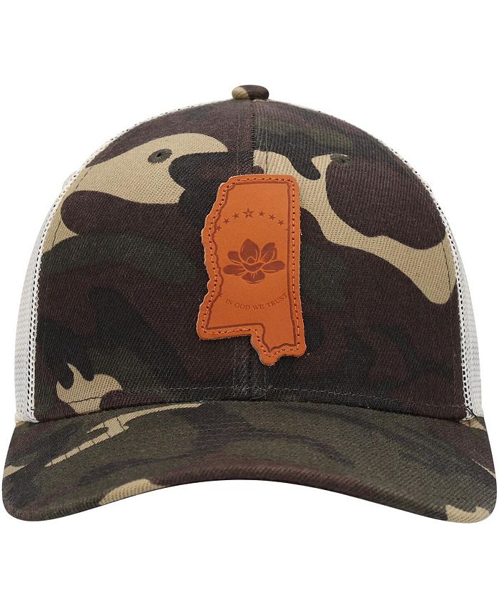 Local Crowns Men's Camo Mississippi Icon Woodland State Patch Trucker ...