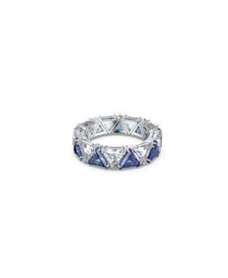 Swarovski Ortyx Cocktail Triangle Cut Rhodium Plated Ring - Macy's