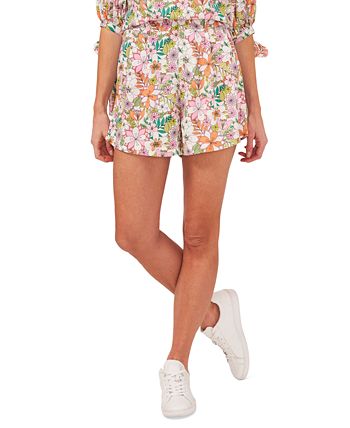 CeCe Women's Printed Pleated Shorts - Macy's