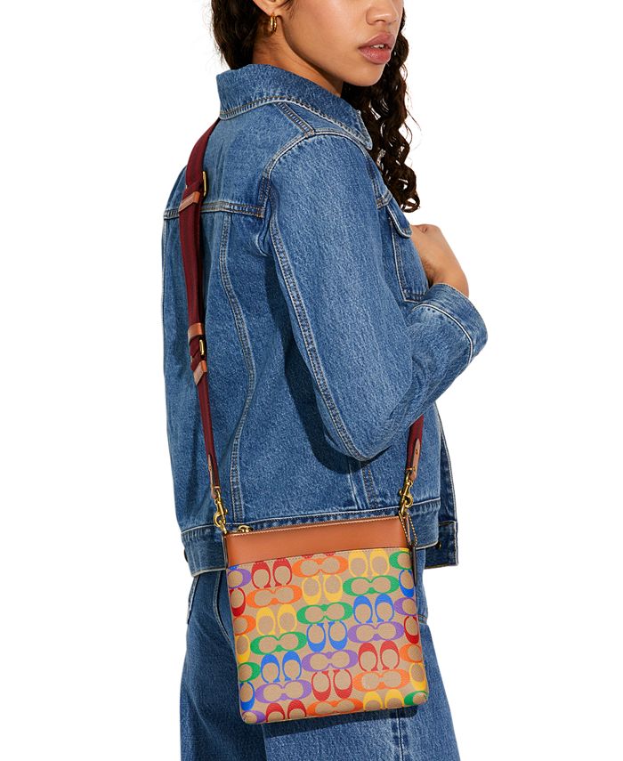 COACH Pride Coated Canvas Signature Kitt Crossbody - Macy's