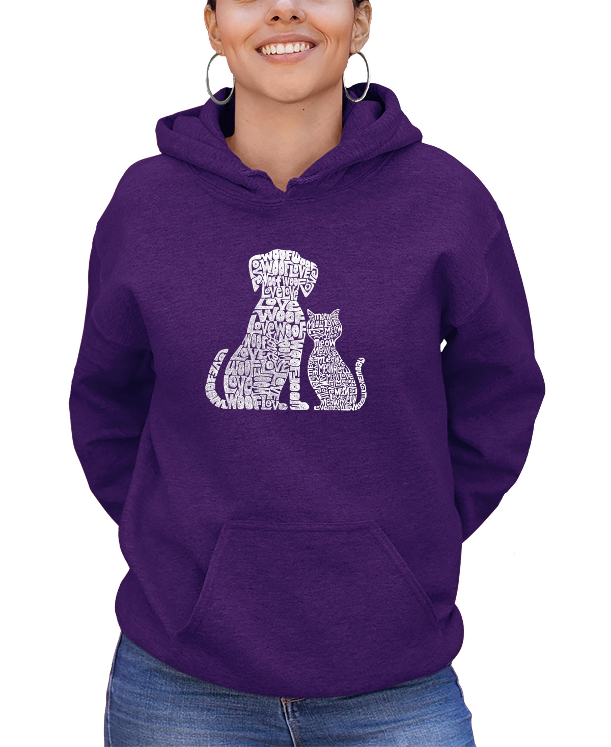Click here for Womens Hooded Word Art Dogs and Cats Sweatshirt To... prices