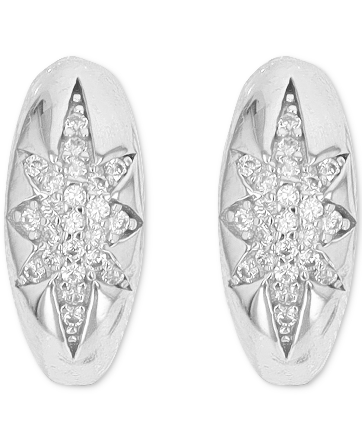 Click here for Cubic Zirconia Small Huggie Hoop Earrings in Sterl... prices