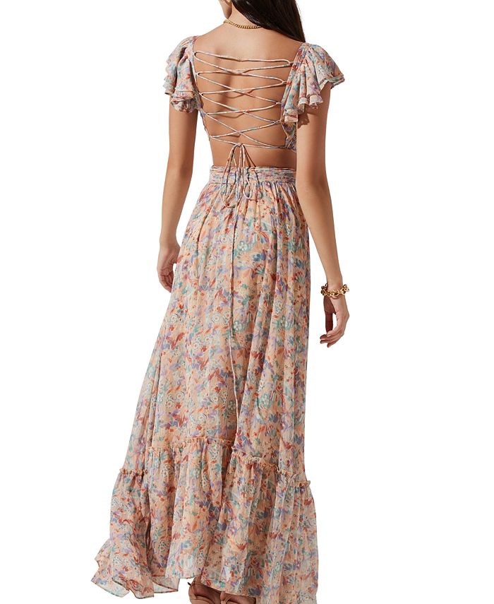 ASTR the Label Women's Primrose Strappy-Back Maxi Dress - Macy's