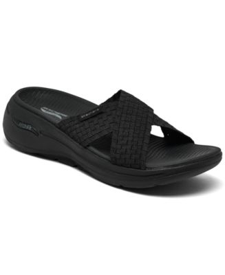Skechers Women's Go Walk Arch Fit - Wondrous Walking Slide Sandals from ...