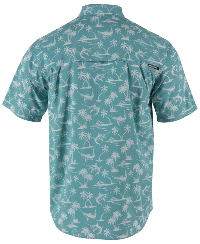 Salt Life Men's Marlin Terrain Woven Short-Sleeve Shirt - Macy's