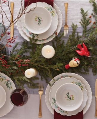 Lenox French Perle Berry Holiday Dinnerware Collection - Macy's