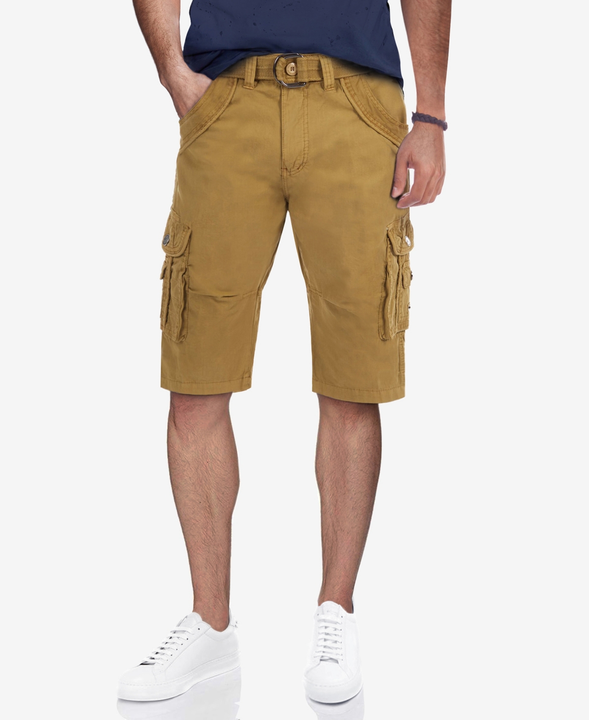 Click here for X-Ray Mens Belted Double Pocket Cargo Shorts - New... prices