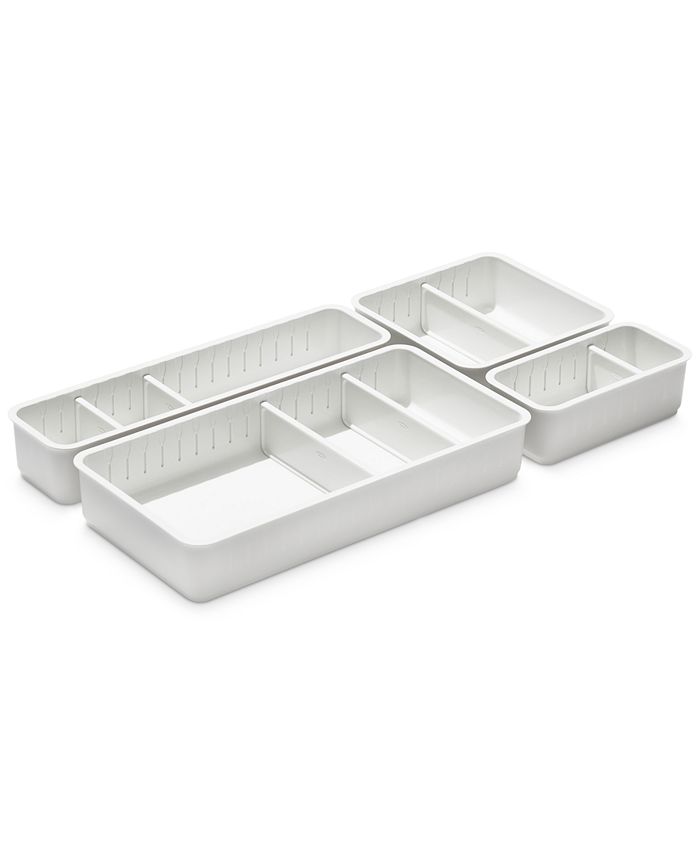OXO Good Grips Adjustable Drawer Bins, Set of 4 - Macy's