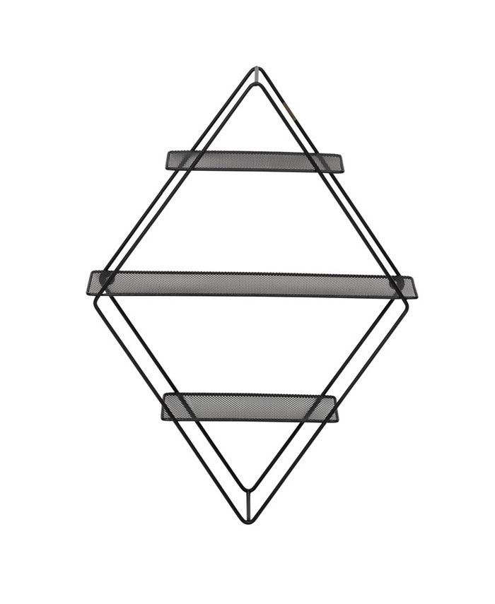 Honey Can Do Diamond Shaped 3 Tier Decorative Metal Wall Shelf - Macy's