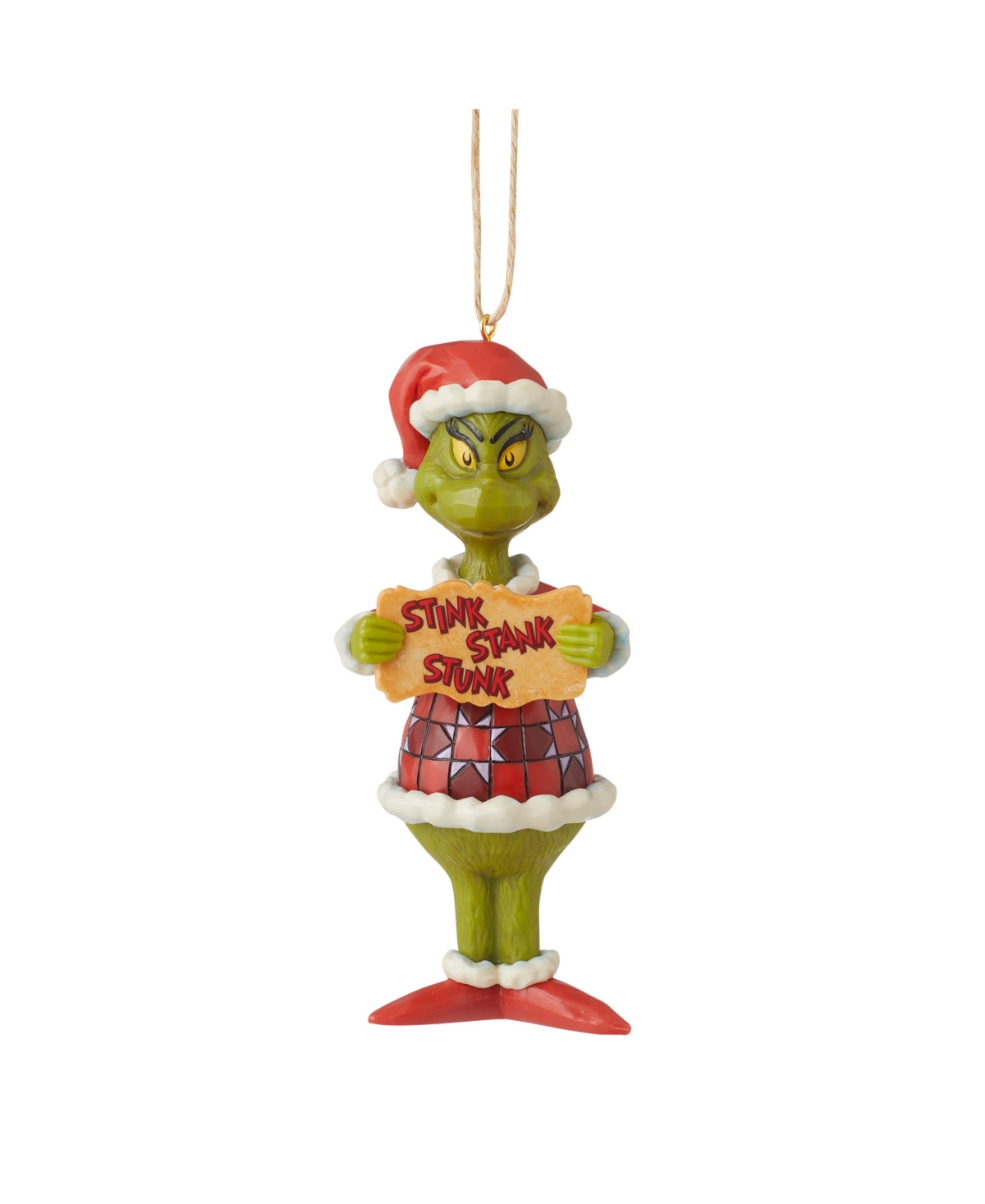 Click here for Jim Shore Stink Stank Stunk Grinch Ornament - Mult... prices