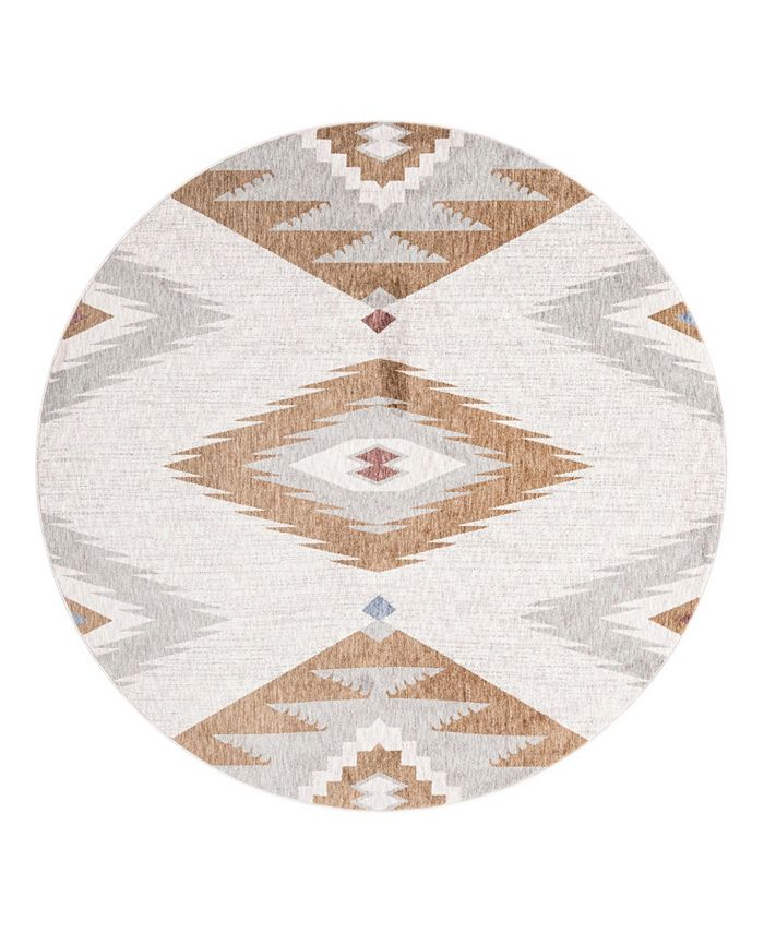 Bayshore Home Adobe ADO06 7' x 7' Round Area Rug - Macy's