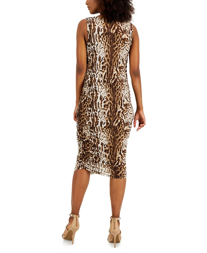 INC International Concepts Women's Leopard-Print Bodycon Mesh Dress ...