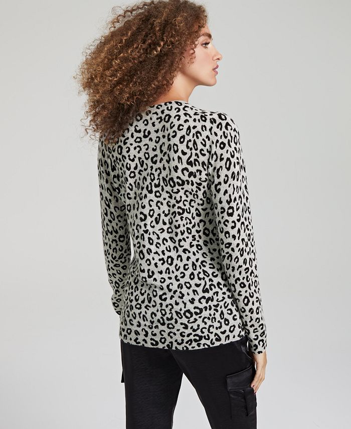 Charter Club Women's 100% Cashmere Cheetah Sweater, Created for Macy's ...