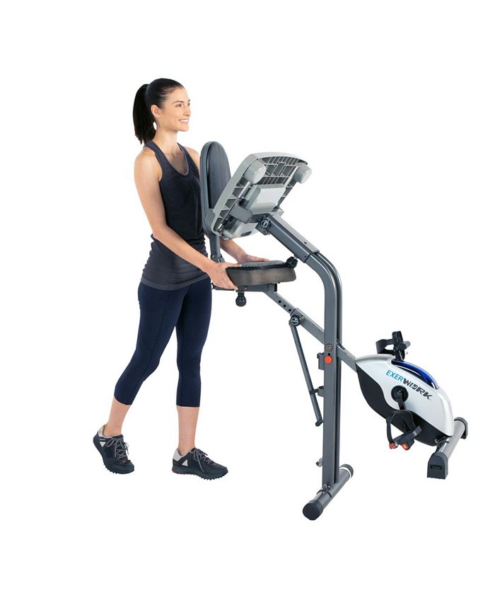 Exerpeutic Exerwork 2000I Bluetooth Folding Exercise Desk Bike with 24 ...