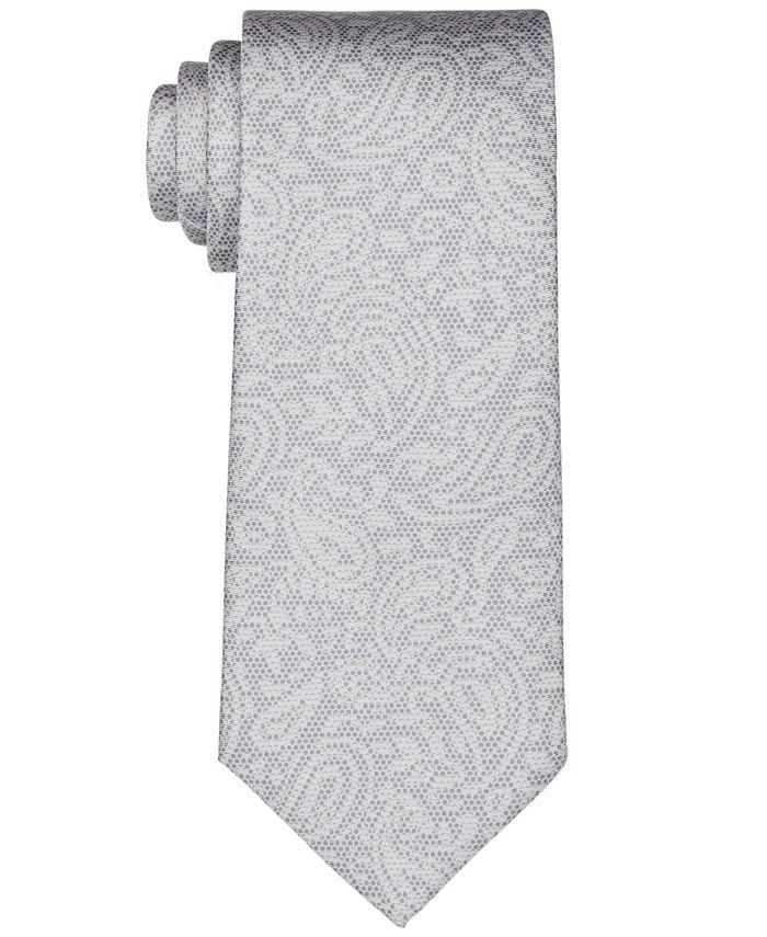 Michael Kors Men's Classic Dotted Paisley-Print Silk Tie - Macy's