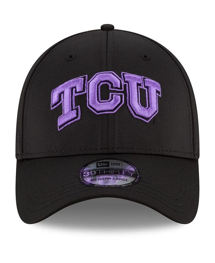 New Era Men's Black TCU Horned Frogs Campus Preferred 39THIRTY Flex Hat ...