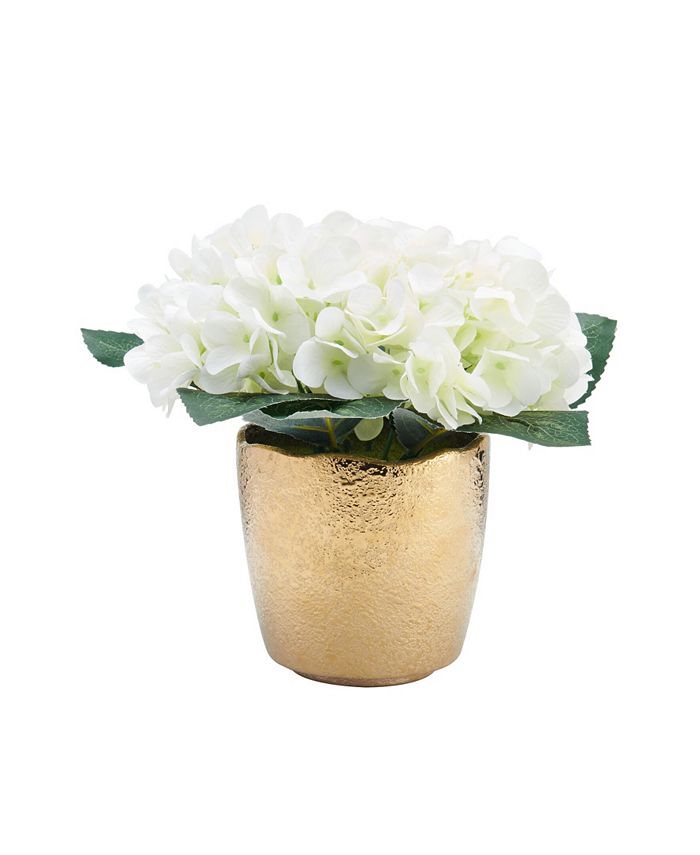 Elements Artificial Hydrangea in Ceramic Pot, 9" - Macy's