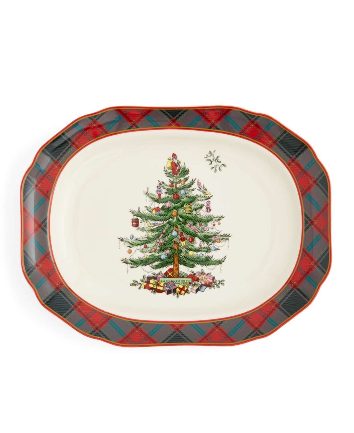 Click here for Spode Christmas Tree Tartan Rectangular Platter  1... prices