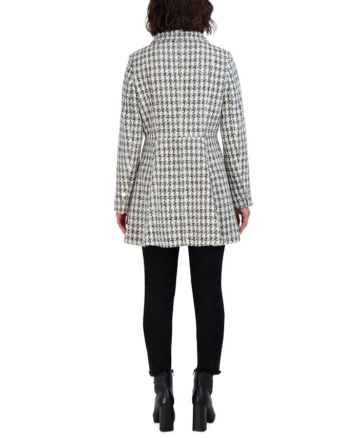Laundry by Shelli Segal Women's Single-Breasted Skirted Tweed Coat - Macy's