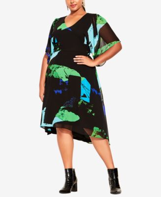 City Chic Trendy Plus Size Ingrid Dress - Macy's
