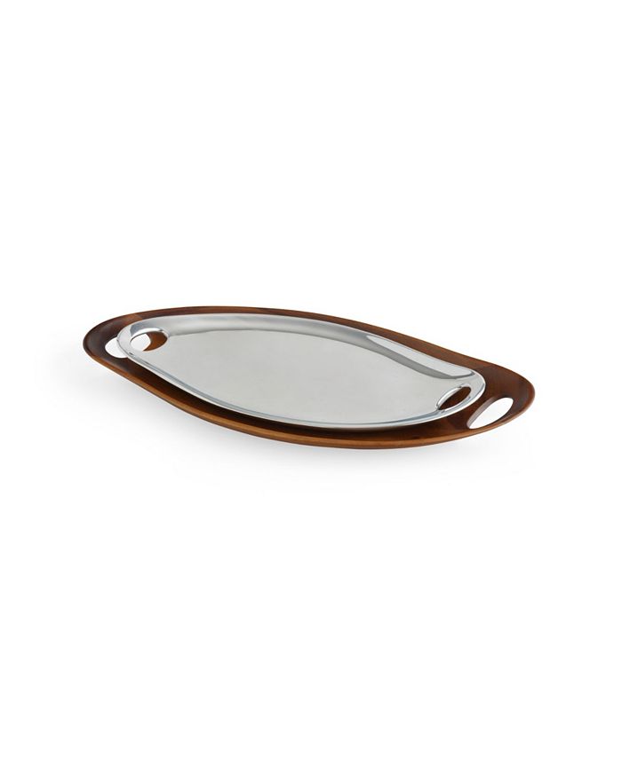 Nambé Nambe Portables 18" Wood Tray - Macy's