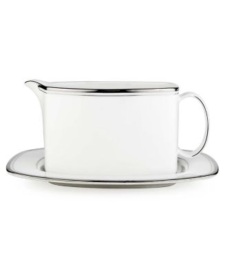 kate spade new york Library Lane Platinum Gravy Boat with Stand - Macy's