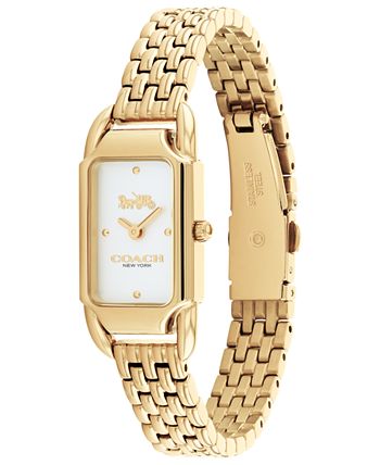 COACH Women's Cadie Gold-tone Bracelet Watch 17.5mmX28.5mm - Macy's