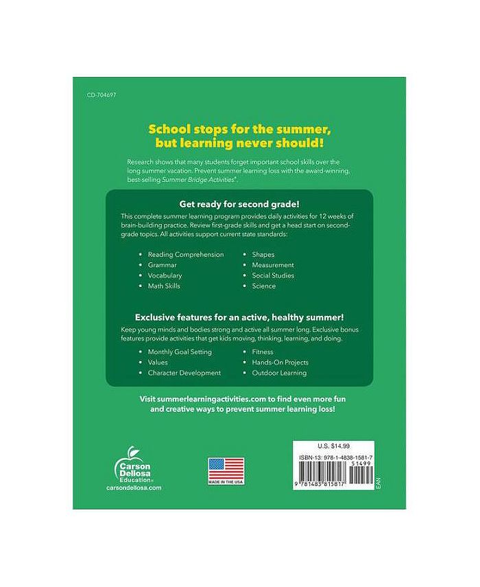 Barnes & Noble Summer Bridge Activities, Grades 1 - 2: Bridging Grades ...