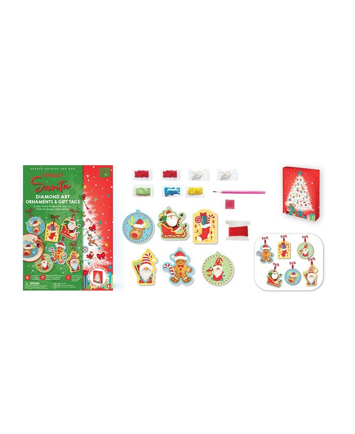 Box CanDIY Totally Santa Diamond Art Ornaments and Hangtags Set, 16 ...