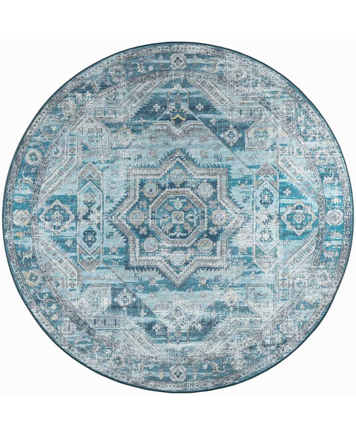 Click here for Dalyn Jericho JC5 6 x 6 Round Area Rug - Denim prices