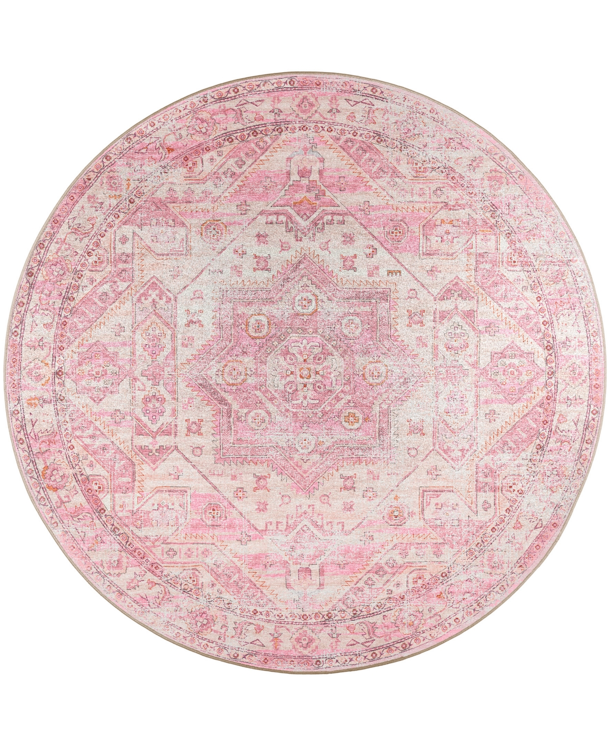 Click here for Dalyn Jericho JC5 6 x 6 Round Area Rug - Rose prices
