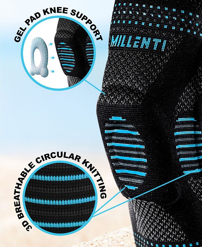 MILLENTI Unisex Knee Brace Compression Sleeve with Side Stabilizers ...