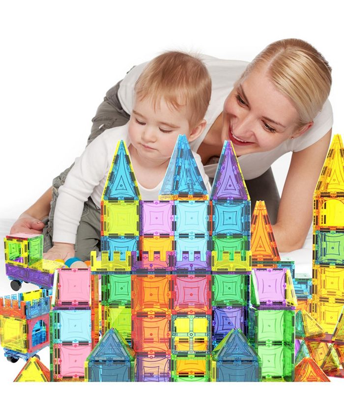 Mag-Genius 182 Piece Magnetic Building Block Set Plus 17 Bonus Pieces ...
