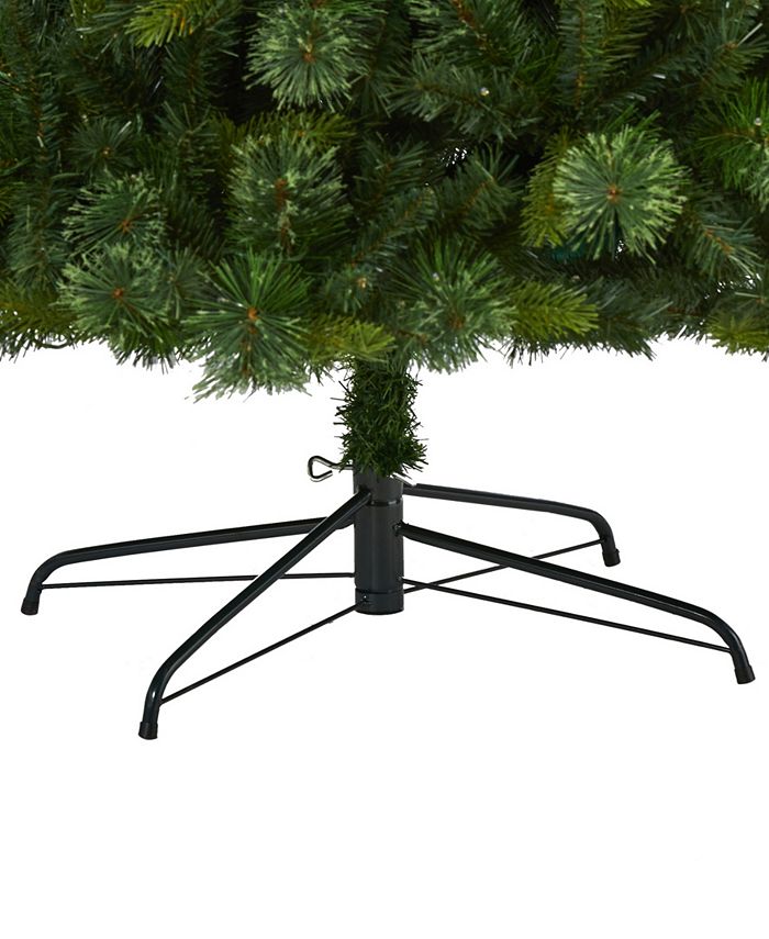 Nearly Natural Aberdeen Spruce Artificial Christmas Tree with Lights ...