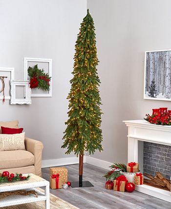 Nearly Natural Grand Alpine Artificial Christmas Tree with Lights and ...