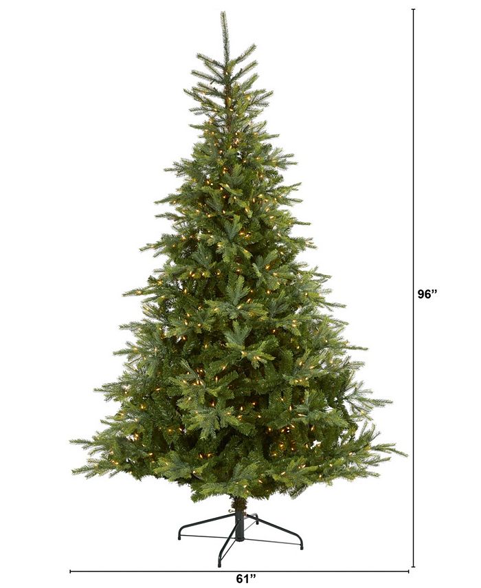Nearly Natural North Carolina Spruce Artificial Christmas Tree with ...