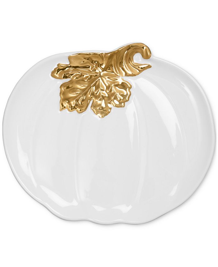 Martha Stewart Collection Harvest Pumpkin Appetizer Plates, Set of 4 ...