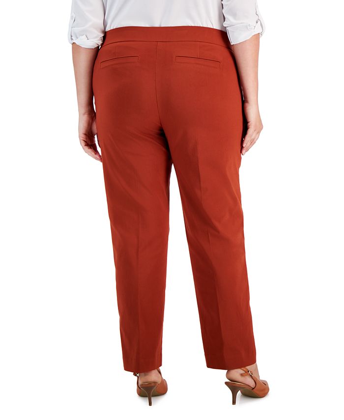 JM Collection Plus Size High-Rise Pull-On Pants, Created for Macy's ...