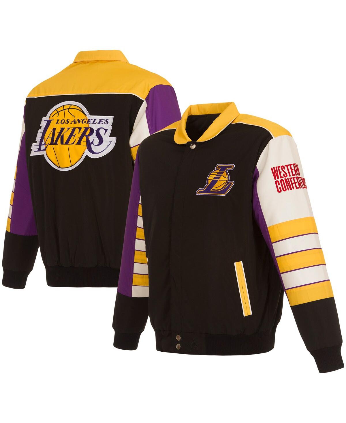 Jh Design Men's Jh Design Black Los Angeles Lakers Stripe Colorblock ...