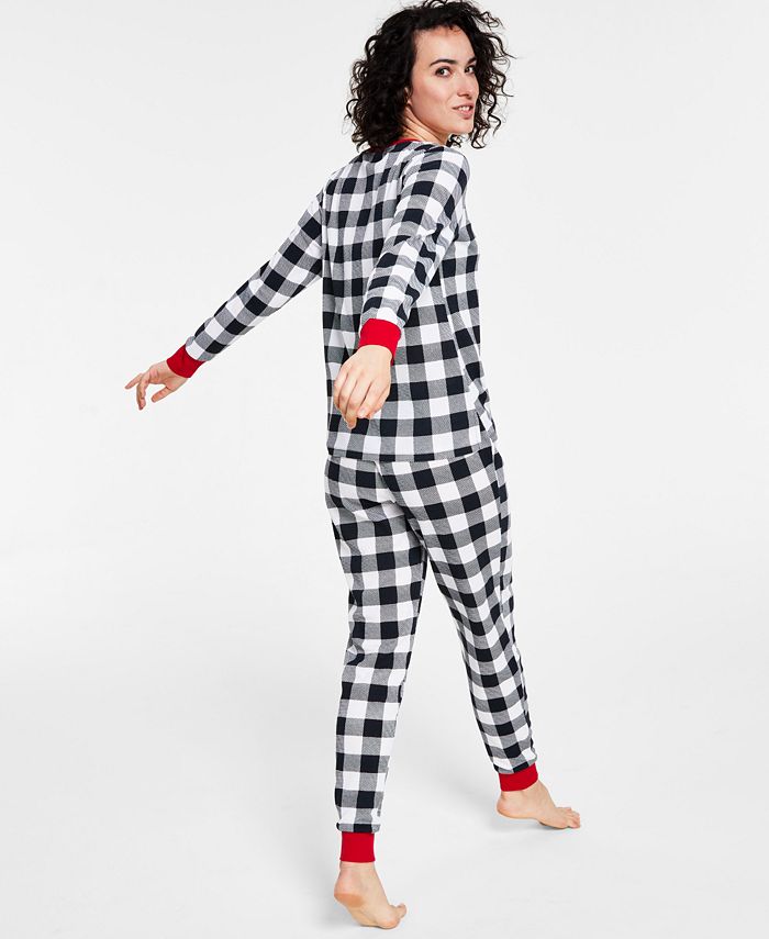 Family Pajamas Matching Women's Lightweight Thermal Waffle Buffalo ...