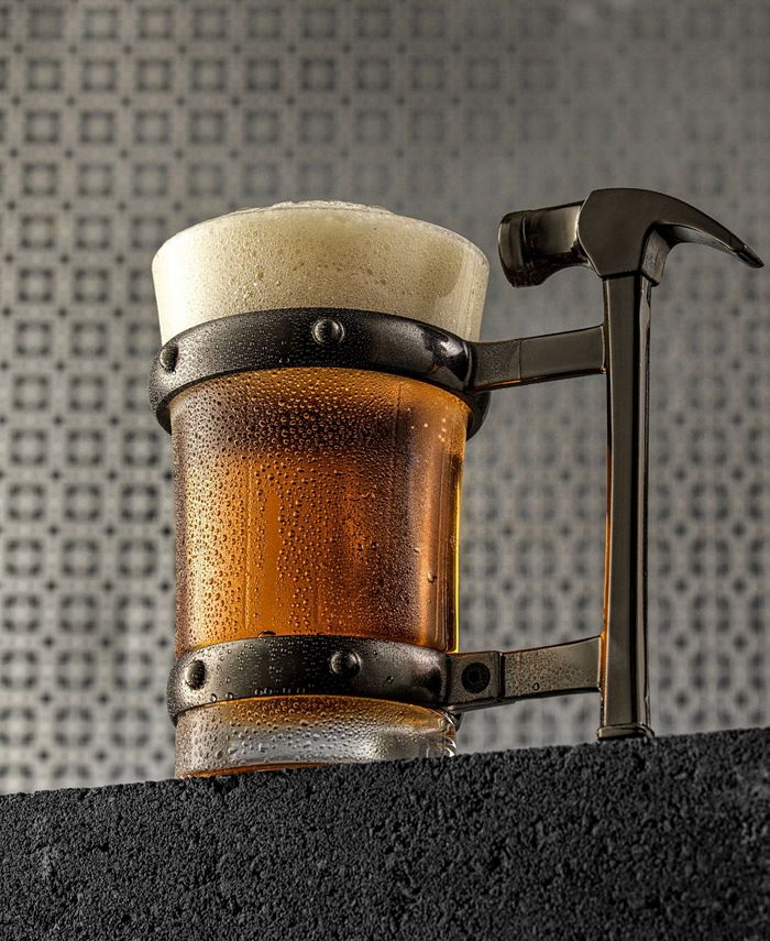 JoyJolt Tools Collection Single Beer Mug with Hammer Handle, 17 oz - Macy's