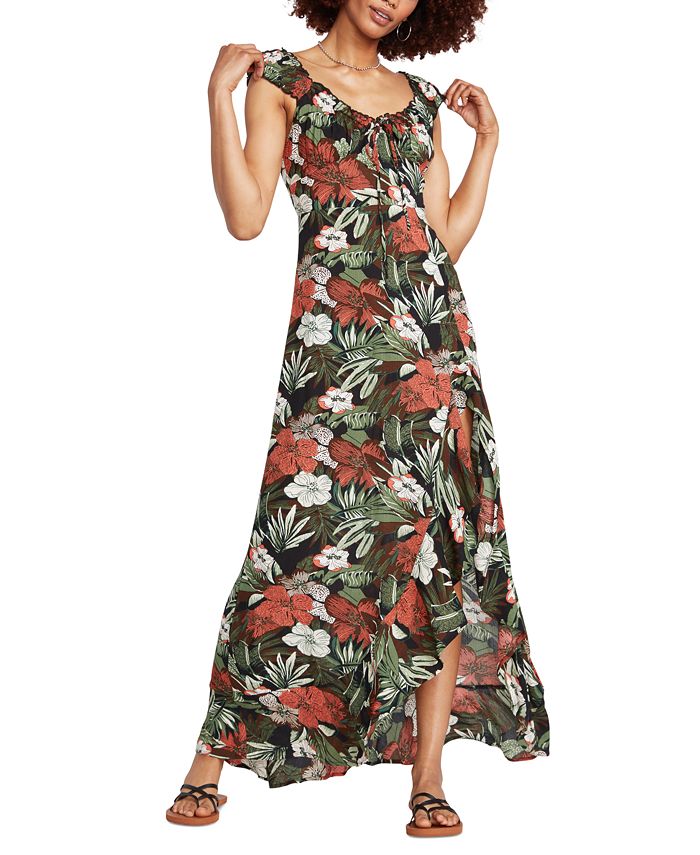 Volcom Juniors' Coco Ho Floral-Print Maxi Dress - Macy's