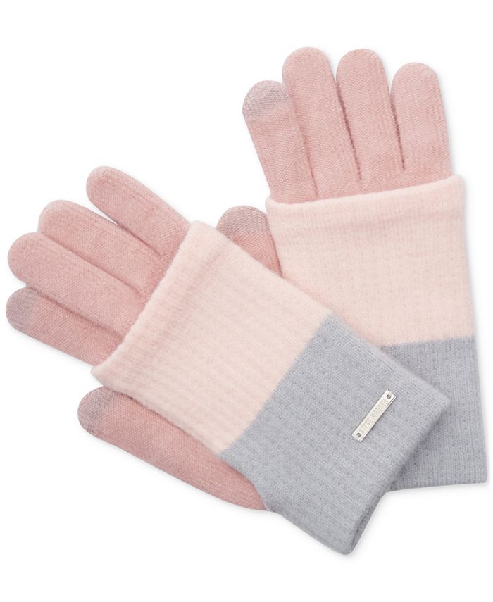 Steve Madden Women's Color-Blocked Long Cuff Magic Gloves - Macy's